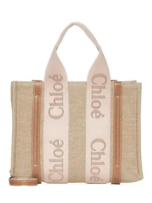 Chloé Woody Linen Small Tote Bag - Multicolor