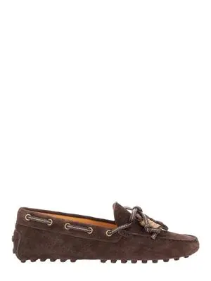 TOD'S Suede Mocassins With Tassel Detail - Brown