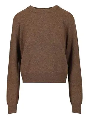 LISA YANG Greer Crewneck Sweater In 100% Cashmere - Brown