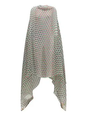 Dries Van Noten Polka-dot Cape Dress - Multicolor