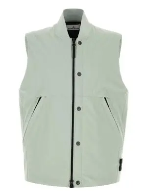 Stone Island Sleeveless Zip-up Jacket - Green