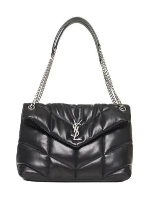 Saint Laurent SAINT LAURENT Black Quilted Lambskin Shoulder Bag Multicolor