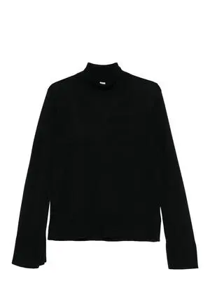 TOTEME Black High Neck Long Sleeve Jumper - Multicolor