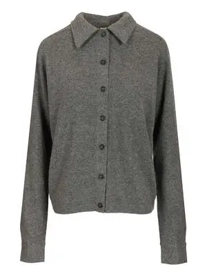 TOTEME TOTEME Cashmere Raglan-Sleeve Cardigan Gray