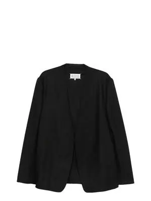 MAISON MARGIELA Logo Print Cotton Hoodie - Black