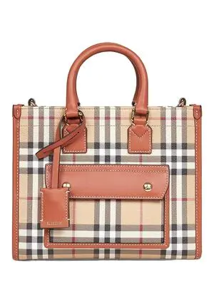 Burberry Archive Beige Freya Mini Tote Bag - Multicolor
