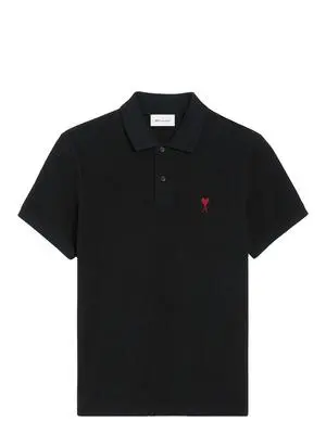 Ami Polo Shirts - Black
