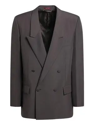 Gucci Double-breasted Peak Lapel Jacket - Brown