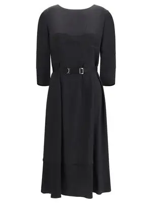 Prada Wool And Silk Midi Dress - Black