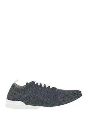 Kiton Mesh Lace-up Sneakers - Gray