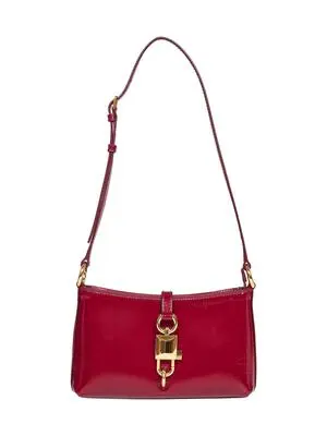 Dolce & Gabbana DOLCE & GABBANA Red Calf Leather Lock Shoulder Bag Multicolor