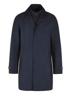 FAY Technical Poplin Coat - Blue