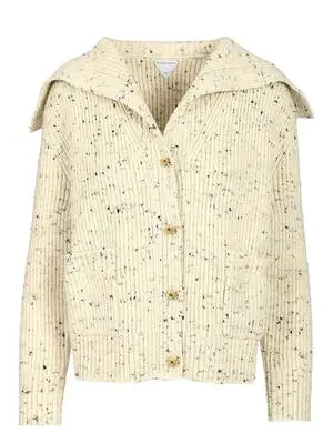 BOTTEGA VENETA BOTTEGA VENETA Ribbed Wool Cardigan With Knot Button Detail
