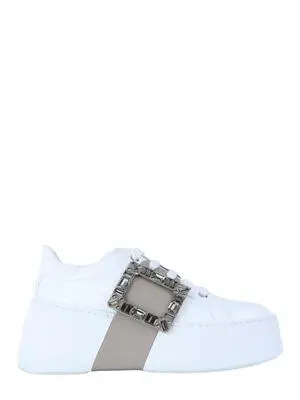 ROGER VIVIER Viv Skate High Strass Leather Sneakers - Multicolor