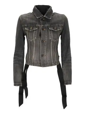 Balenciaga Lace-up Denim Jacket - Multicolor