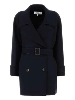 Loewe Wool Blend Coat - Blue