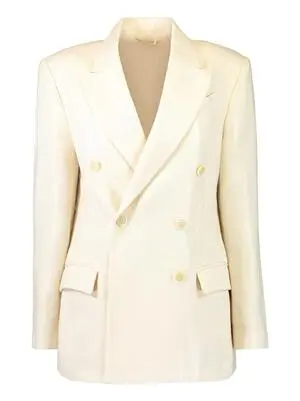 Brunello Cucinelli Double-breasted Linen Jacket - Multicolor