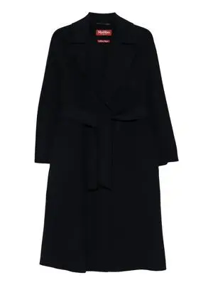 Max Mara MAX MARA Wool Long Coat With Tie Belt Multicolor