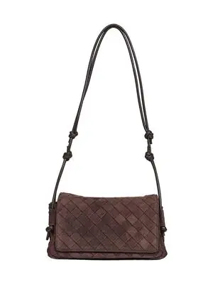 Bottega Veneta Intrecciato Suede Crossbody Bag - Multicolor