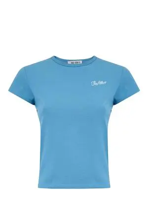 Attico Jersey T-shirt With Embroidered Logo - Multicolor