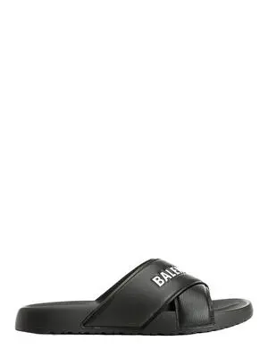 Balenciaga Sporty Pool Slides - Black