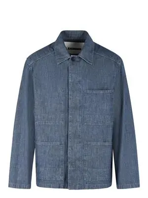 JIL SANDER Denim Cotton Jacket - Blue