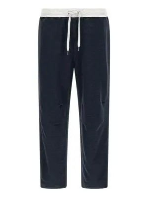Brunello Cucinelli Linen Cotton Joggers - Blue