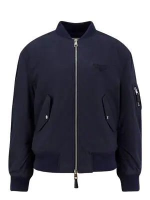 Givenchy Cotton Blend Bomber Jacket - Blue