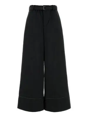Sacai Faux Suede Wide Leg Pants - Multicolor