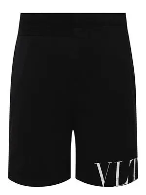 Valentino Garavani Track Shorts With Contrast Logo - Black