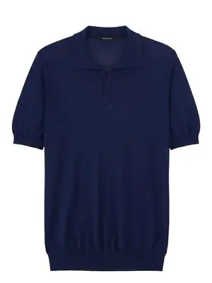 Tagliatore Cotton Polo - Blue