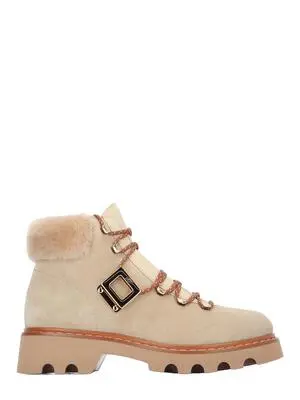 ROGER VIVIER Lace-up Buckled Boots - Multicolor