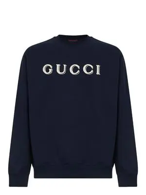 Gucci Cotton Jersey Embroidered Sweatshirt - Multicolor