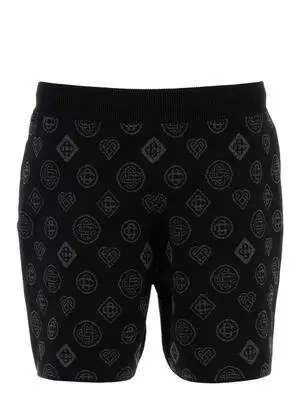 Casablanca Embroidered Stretch Jacquard Bermuda Shorts - Multicolor
