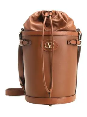 Valentino Garavani Vlogo Signature Bucket Bag - Brown