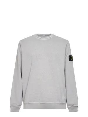 Stone Island Malfilé Cotton Sweatshirt With Slub Effect - Multicolor
