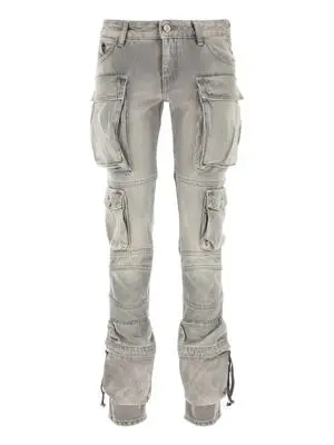 Attico THE ATTICO Grey Denim Cargo Jeans Gray