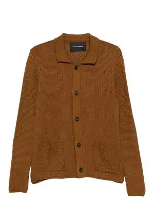 Tagliatore Textured Knit Cardigan - Brown