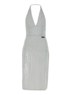 Miu Miu Printed Halter Neck Dress - Multicolor