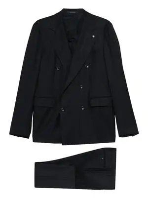 Tagliatore Suits Double Breasted Suits - Blue