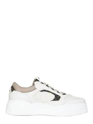 Fendi White Leather Force Sneakers - Multicolor