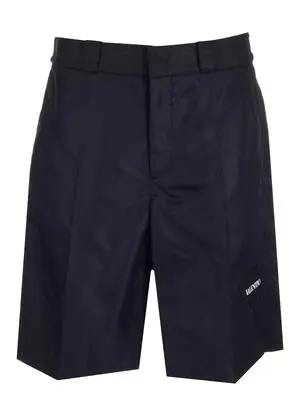 Valentino Garavani Flower Embroidery Bermuda Shorts - Black
