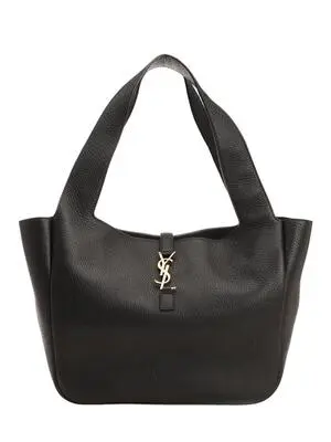 Saint Laurent Le 5 À 7 Bea" Tote Bag In Hammered Leather - Black