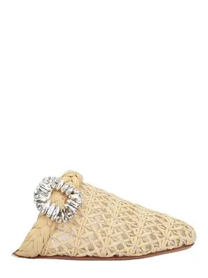 ROGER VIVIER Bab Viv Strass Buc Raffia Sling - Multicolor
