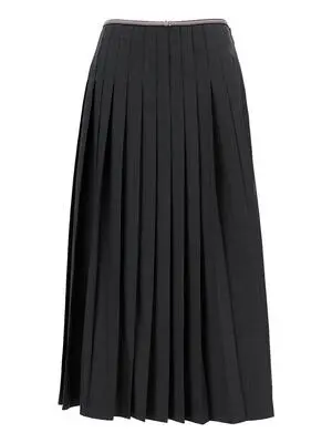 Thom Browne Calf-length Narrow Pleated Skirt - Multicolor