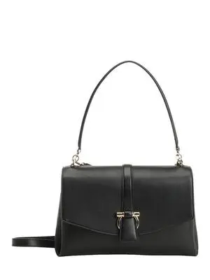 SALVATORE FERRAGAMO FERRAGAMO Leather Shoulder Bag With Gold Tone Clasp