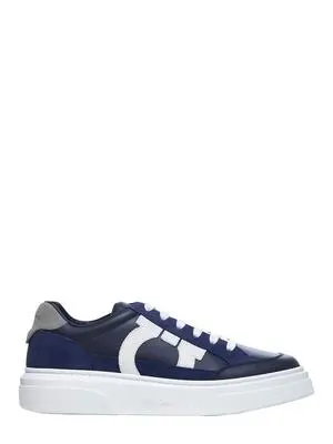 FERRAGAMO Low-top Sneakers With Gancini Detail - Multicolor