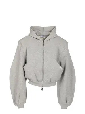Attico V-neck Sweatshirt With Ruffled Sleeves - Multicolor