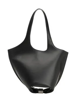 Attico La Scoop Medium Shoulder Bag - Black