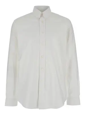 Givenchy Givenchy Men White Shirt With Logo Embroidered On The Front In Cotton Man Multicolor